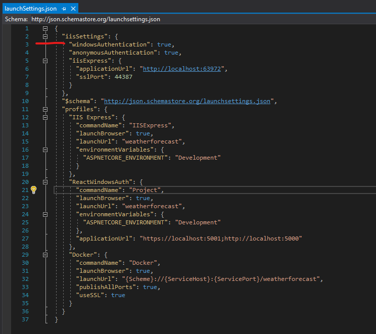 Windows Authentication With React And Net Core Bare Bones